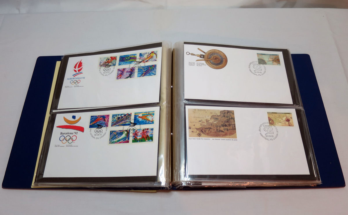 Buy Blue Unisafe FDC album with 88 different Official Canada Post First ...