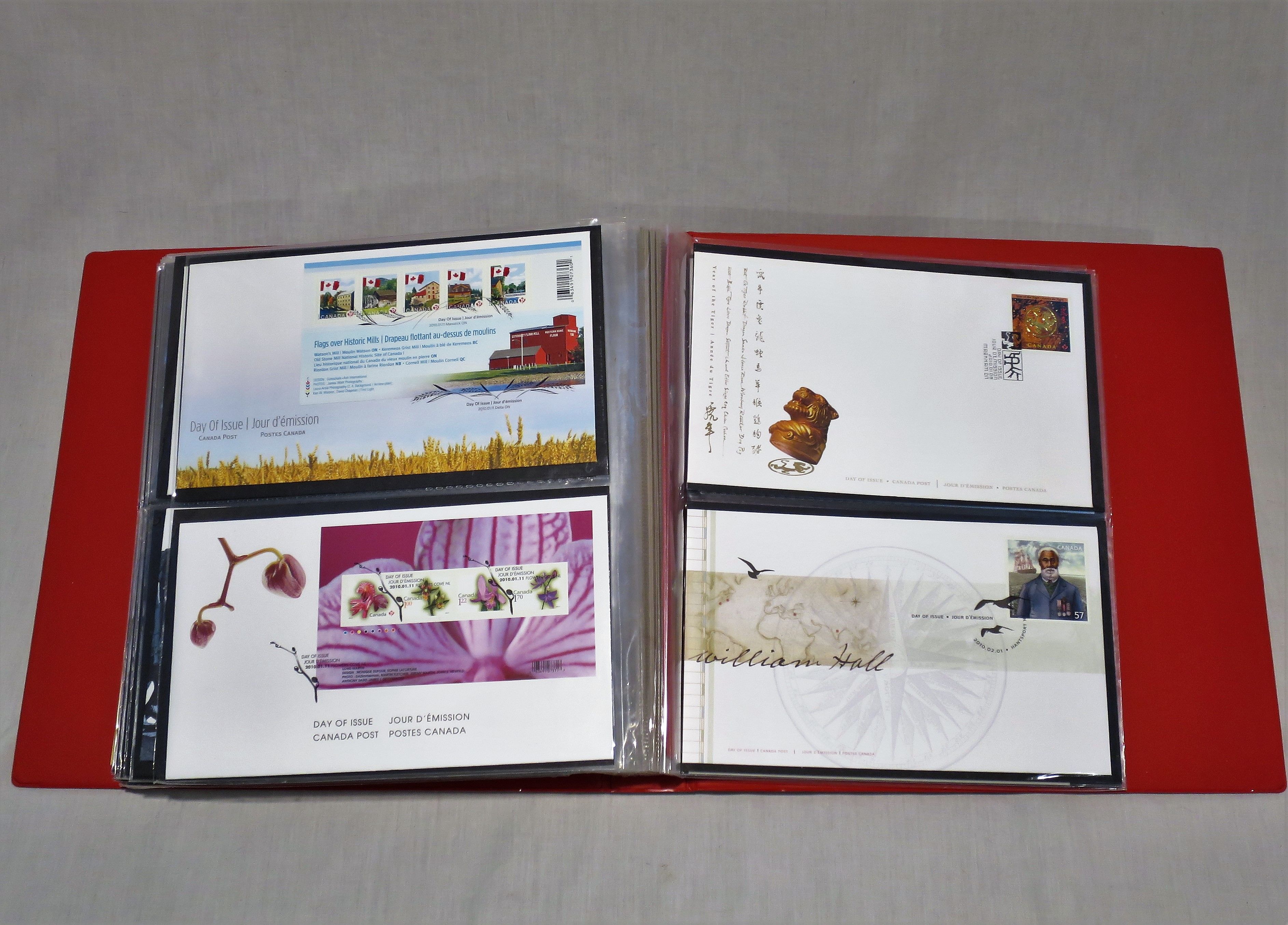 Buy Red Unisafe FDC album with 101 different Official Canada Post First ...
