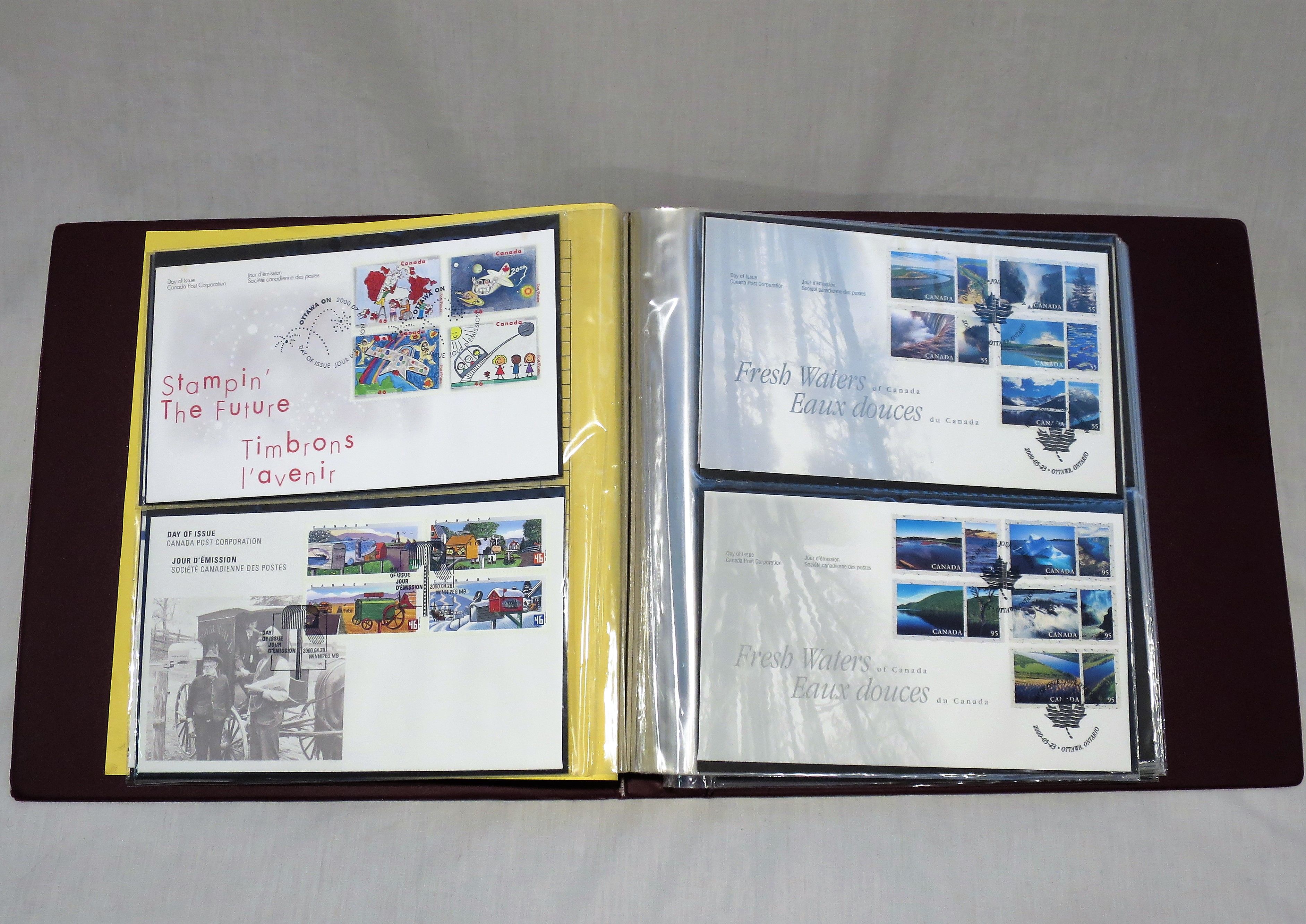 Buy Unisafe FDC album with 27 different Official Canada Post First Day ...