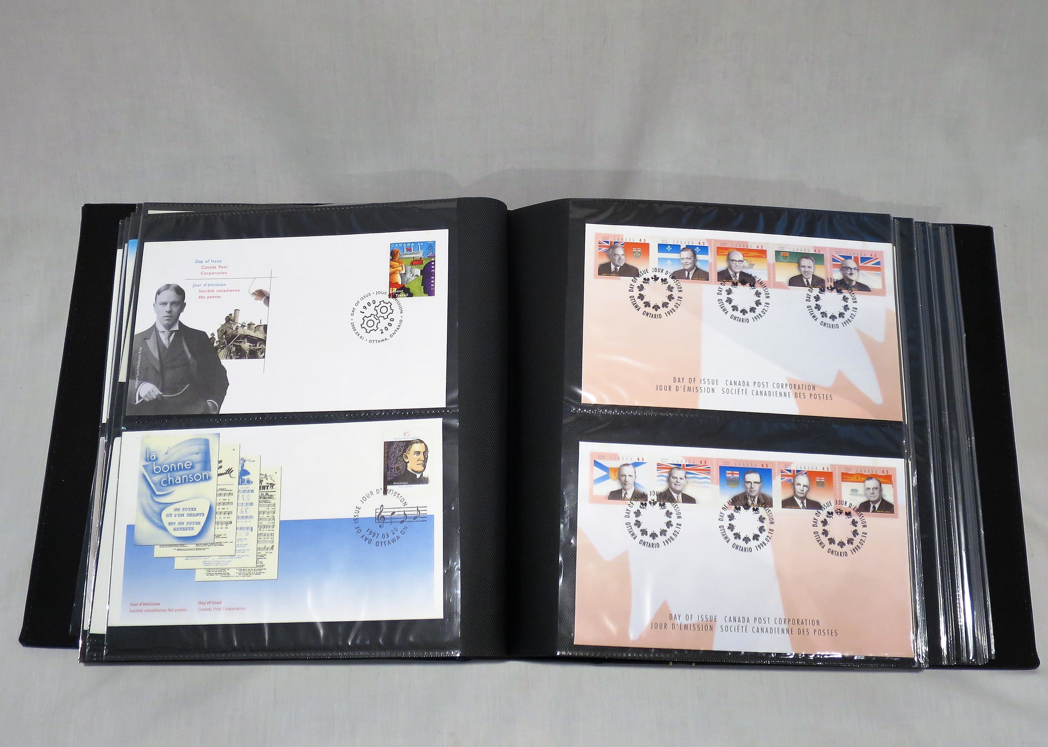 Buy Blue FDC album and slipcase with 54 different Official Canada Post ...