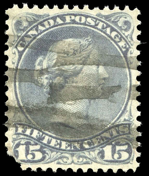 Buy Canada #30c - Queen Victoria (1868) 15¢ - Deep Violet - Very thick ...