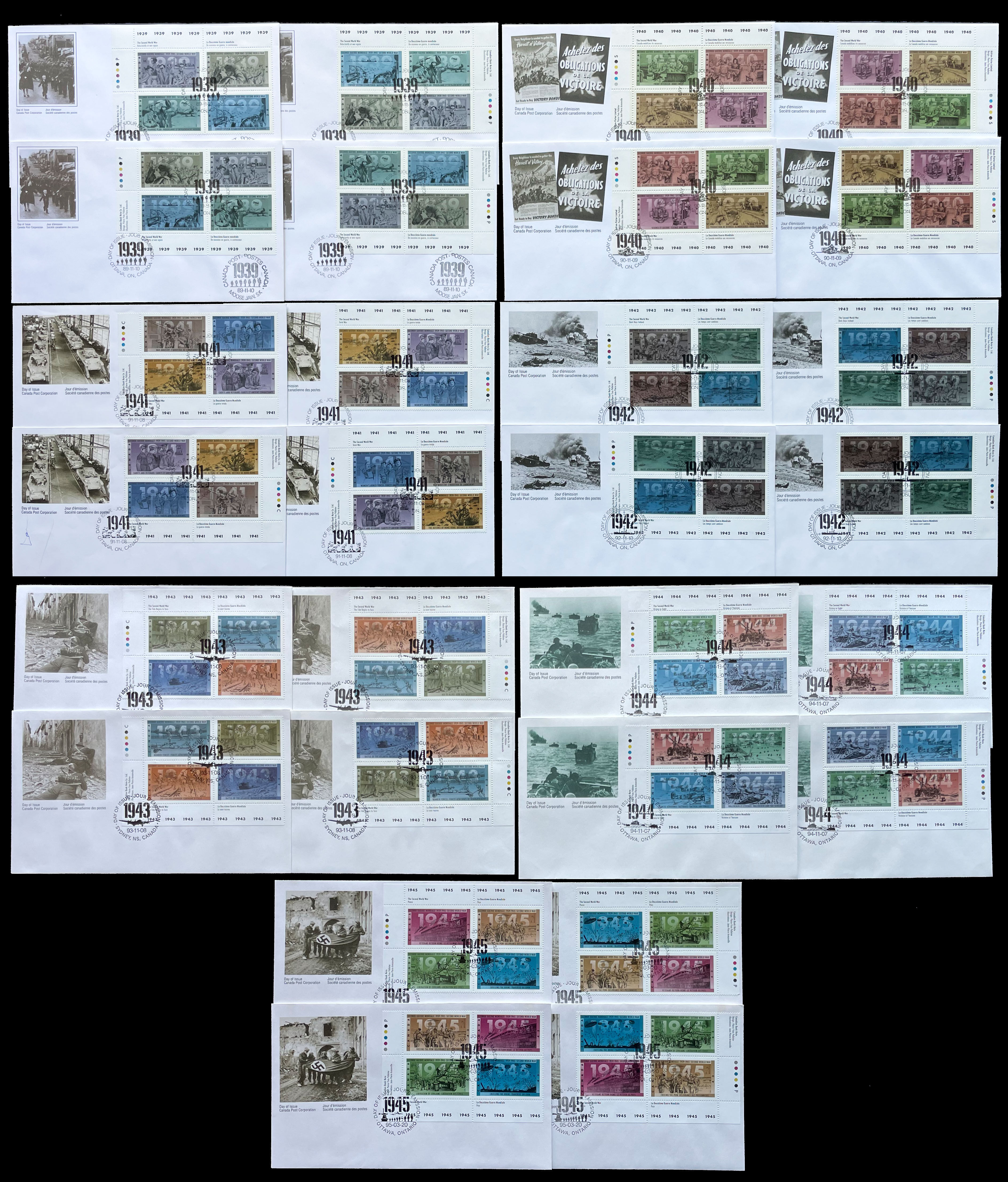 Buy Superb Collection of 28 first day covers of 4 corner blocks of the ...