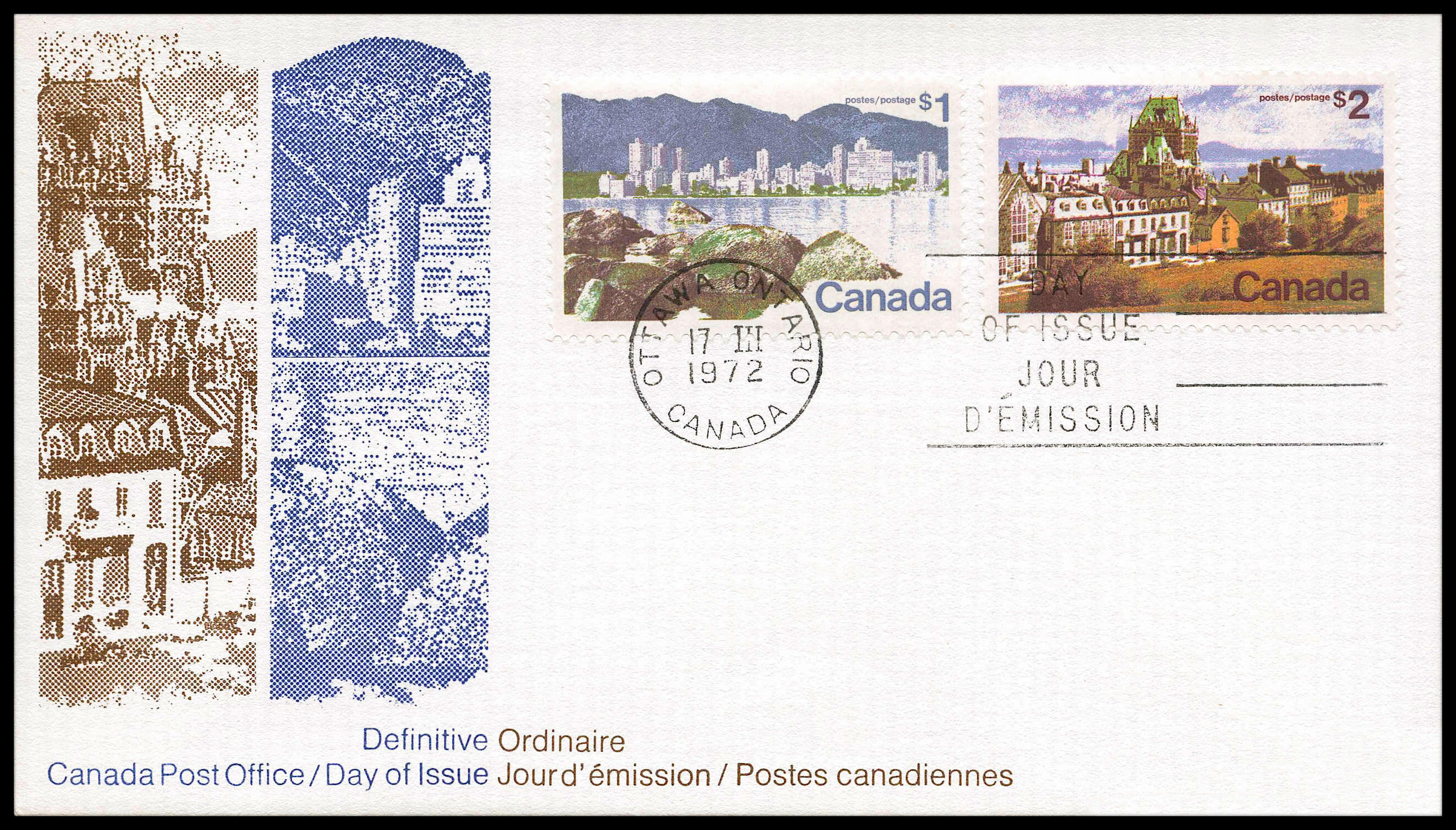 Buy Canada #600-1-FDC - Landscape Definitives (1972) $1, $2 | Arpin ...