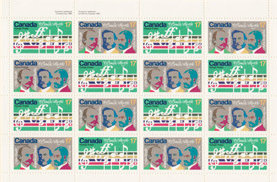 Buy Canada #858ai-pane - O Canada Centenary (1980) 16 x 17¢ - Pane of ...