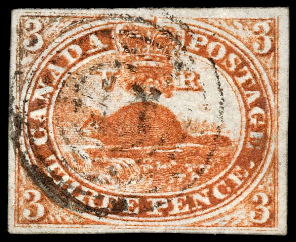 Acheter Canada #1 - Castor (1851) 3d - Papier vergé | Arpin Philatélie